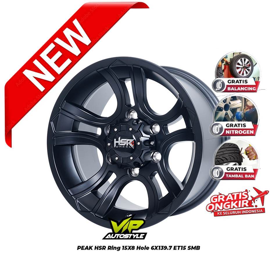 Jual Pelek Mobil Velg Modifikasi Racing Untuk R15 Ring 15 HSR PEAK ...