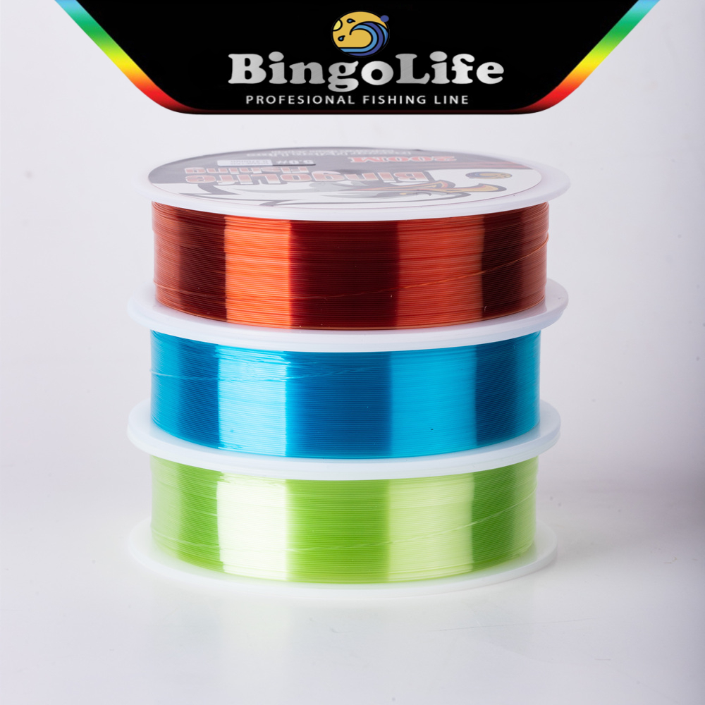 Jual BingoLife Senar Tali Benang Pancing Nilon Jepang Biru Hijau Merah ...