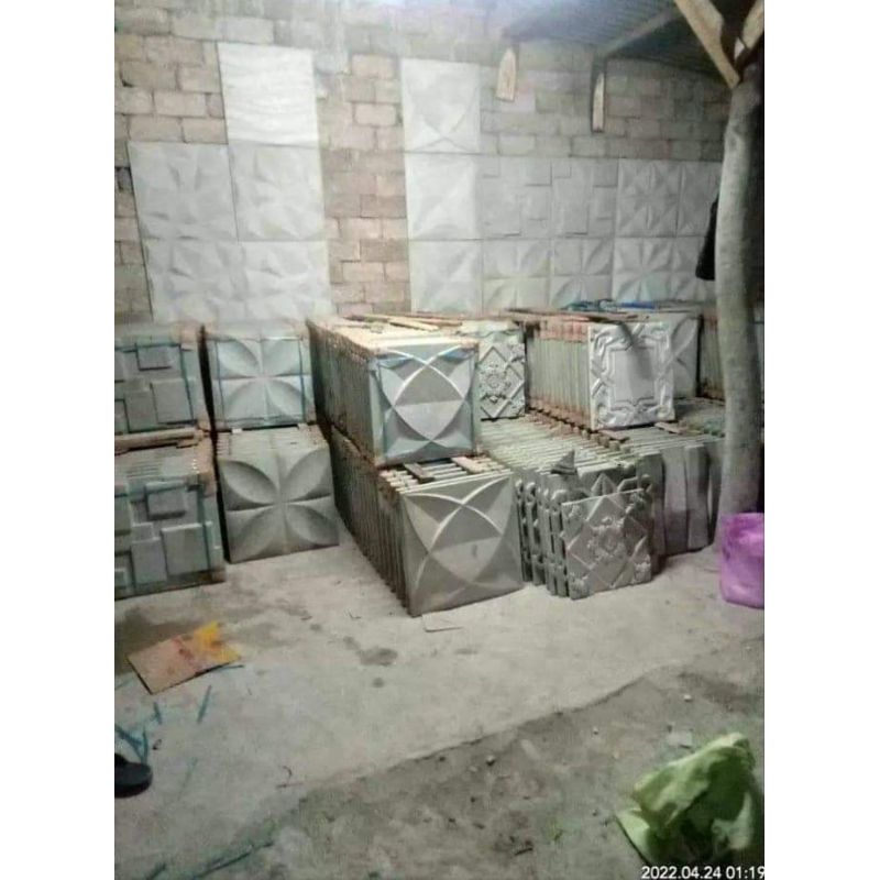 Jual Wall panel beton 3D/Hiasan beton 3D UK 50x50cm (Harga untuk per ...
