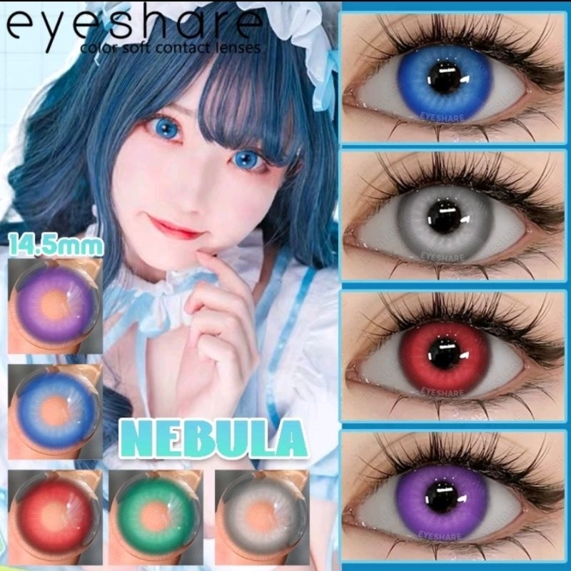 Jual SOFTLENS NEBULA RED / BLUE / GREEN / VIOLET / GREY ( softlens ...