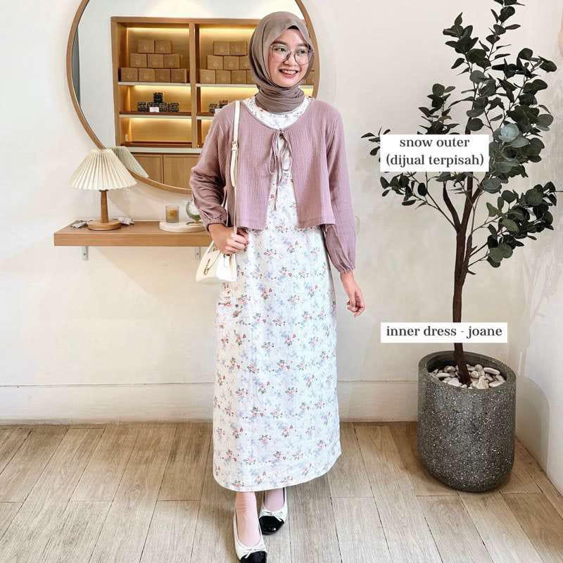 Jual DREAMY INNER DRESS / OVERAL DRESS BUNGA MOTIF / INNER DRESS TANPA ...