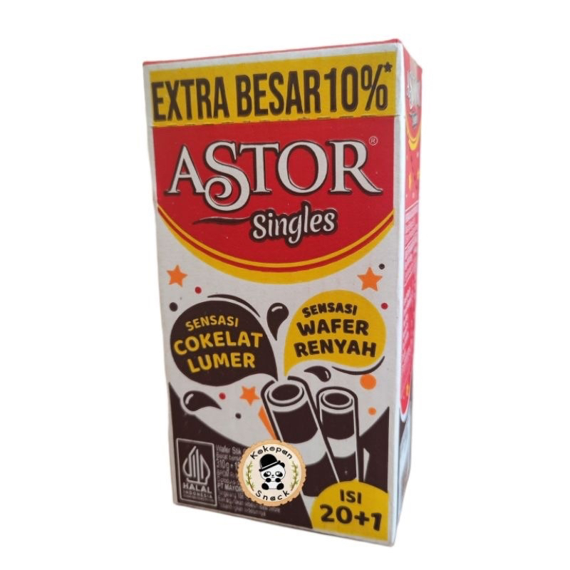 Jual (KEMASAN BARU) Astor Singles 1 box isi 20 / Astor wafer stick ...