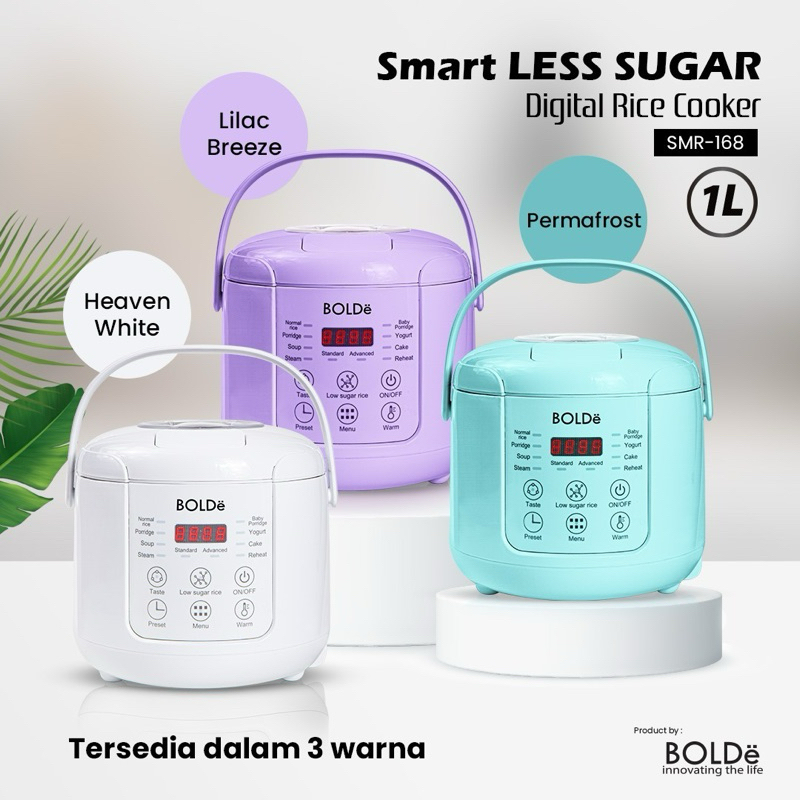 Jual BOLDe Smart Less Sugar Digital Rice Cooker 1 Liter Rice Cooker ...