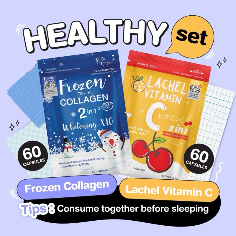 Jual BUNDLE FROZEN COLLAGEN LACHEL VITAMIN C ORIGINAL THAILAND BARCODE ...