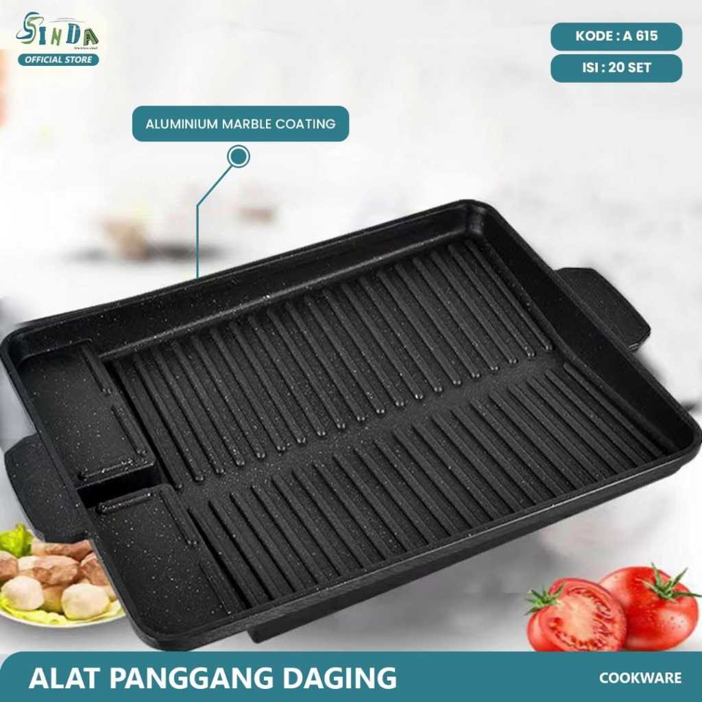 Jual Korean Grill Pan / Korean Grill Pan Square / Grill Pan Square ...