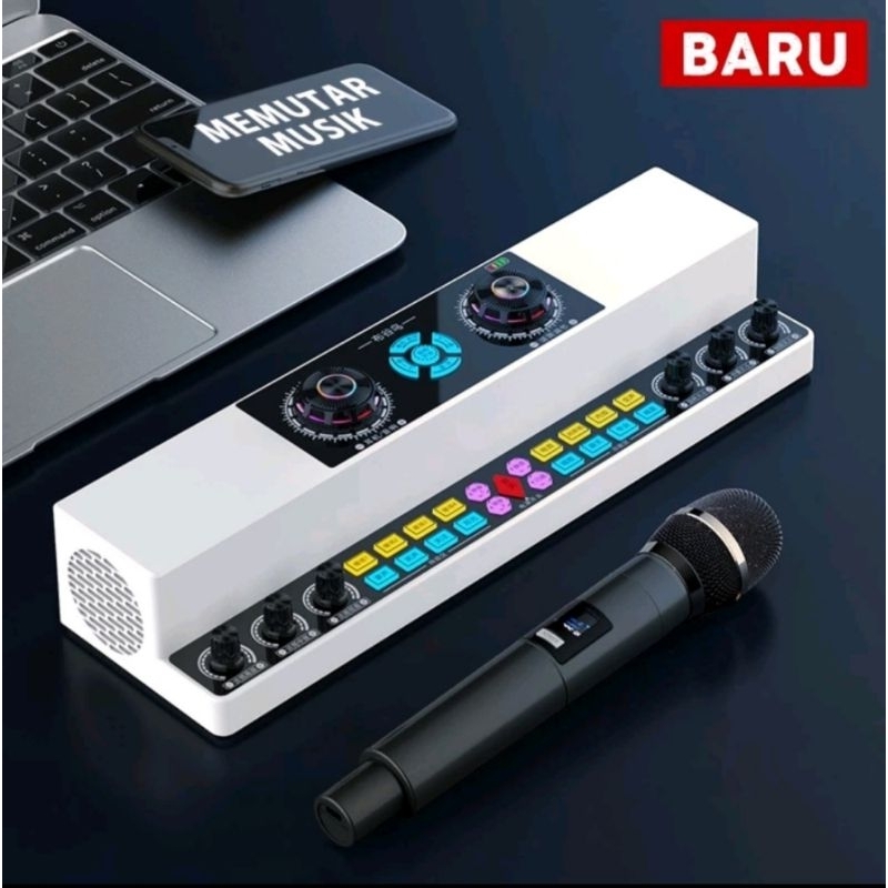 Jual ALL IN 1 PREMIUM SOUNDCARD SPEAKER WIRELESS MACHINE LIVE SOUND ...