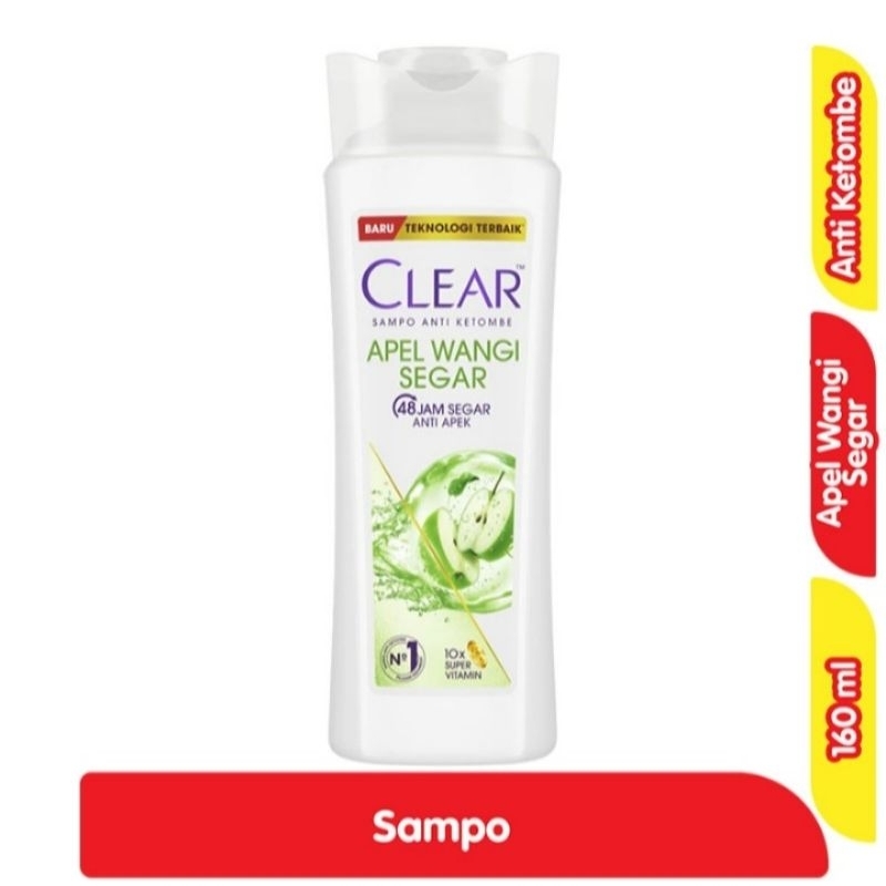 Jual CLEAR Shampoo Anti Ketombe Apel wangi Segar 160ml // CLEAR Shampoo ...