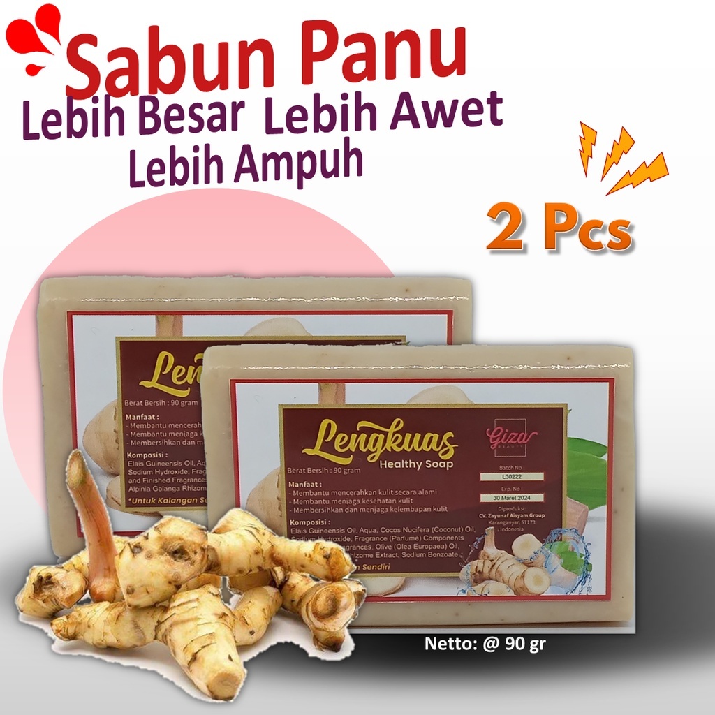 Jual (2 Pcs) Lebih Hemat Sabun Lengkuas Ampuh Mengatasi Panu Gatal ...