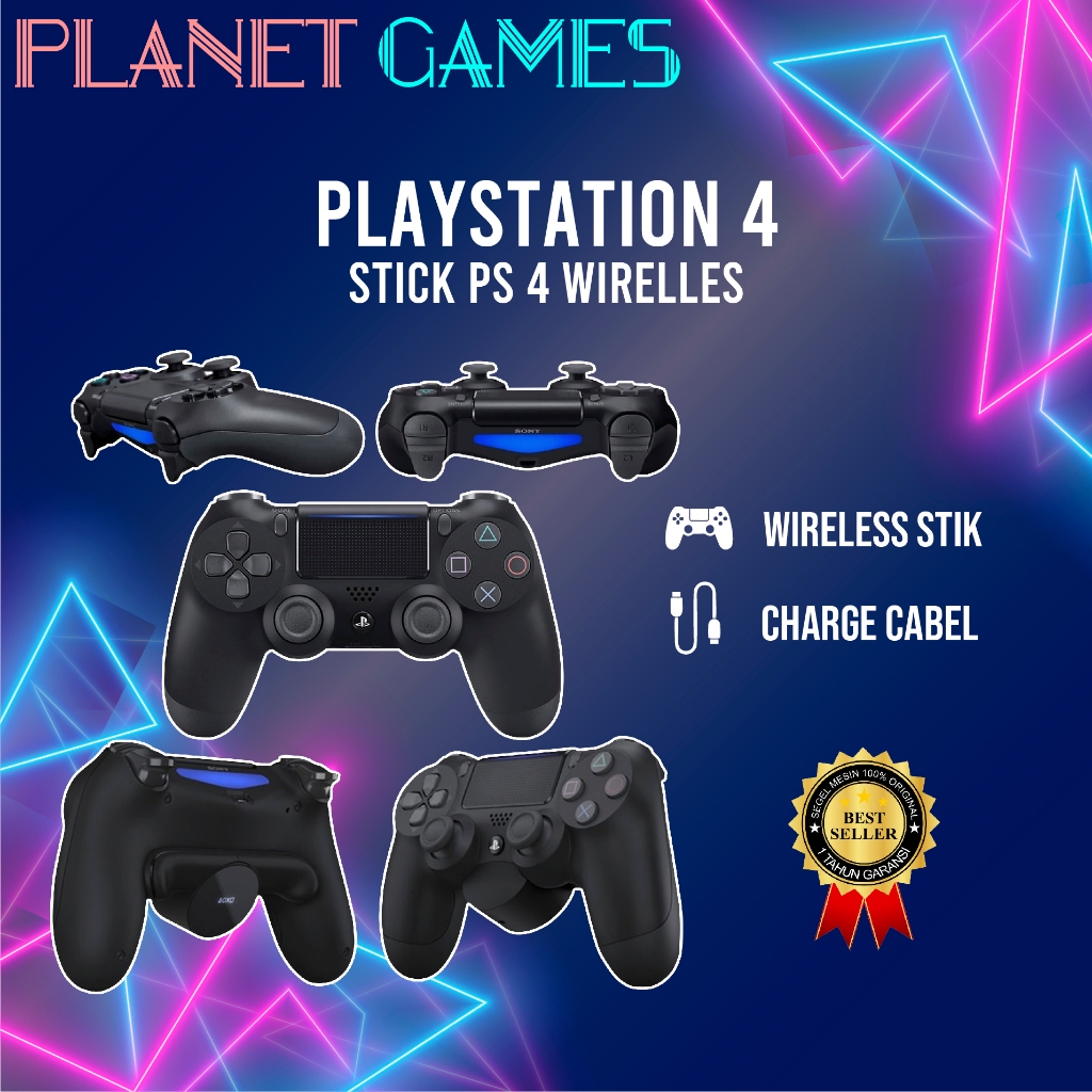 Jual STICK PS 4 [ PLANET GAMES ] WIRELESS LIGHTBAR + USB | Shopee Indonesia