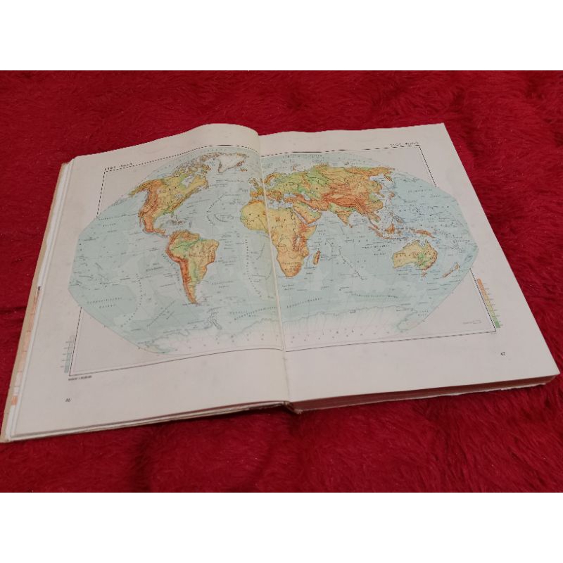 Jual Buku besar PETA Dunia Jadul Munchen Jerman Tahun 1963 USED ...