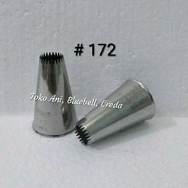 Jual Ateco Medium Open Star Pastry Piping Tip # 172/ Ateco Spuit ...
