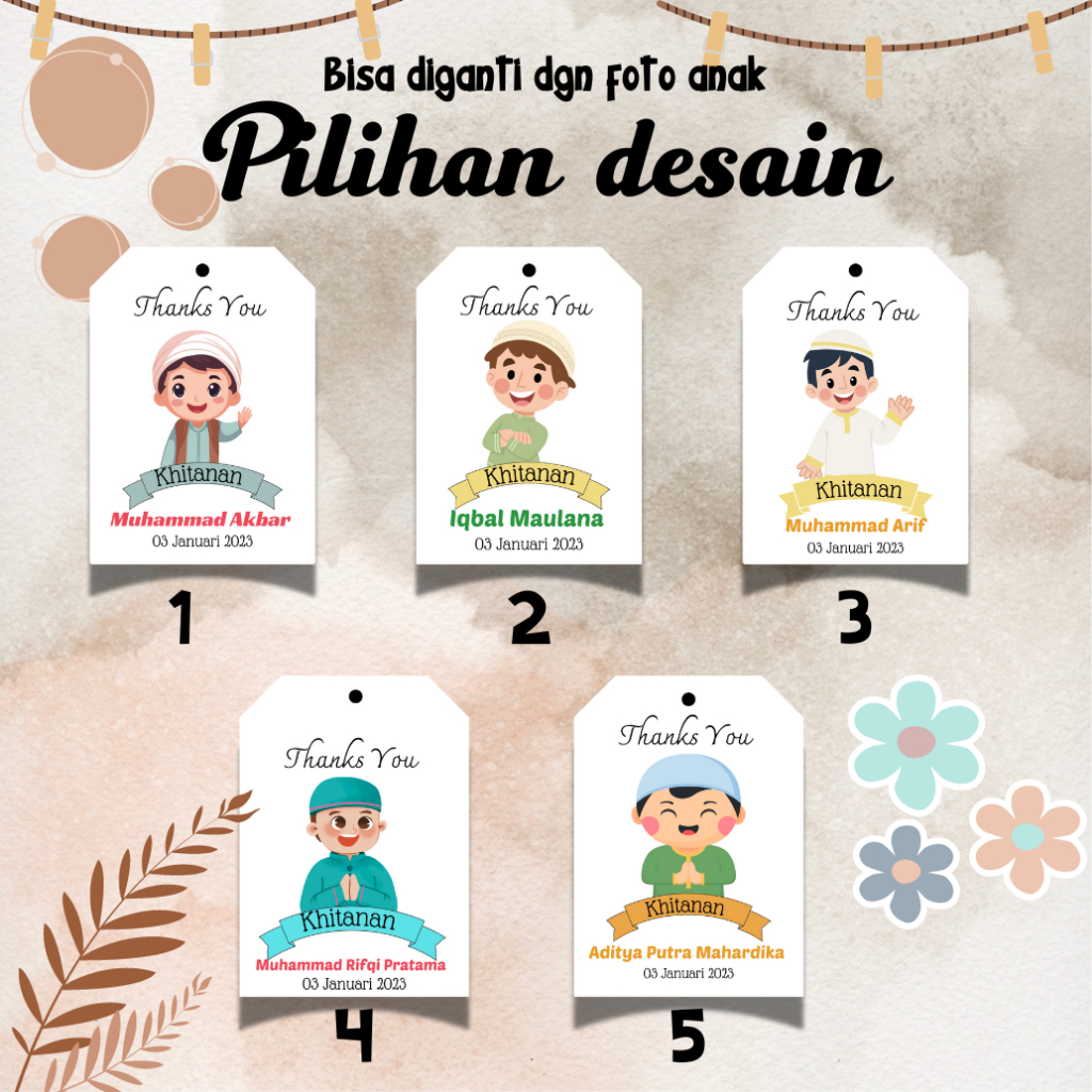 Jual Hang tag Khitan/Hang Tag Sunatan/Souvenir hang tag | Shopee Indonesia