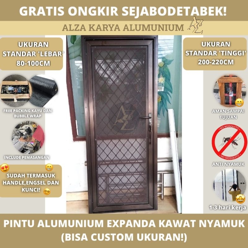 Jual Pintu Expanda Kasa Nyamuk Alumunium / Pintu Alumunium Kawat Nyamuk ...