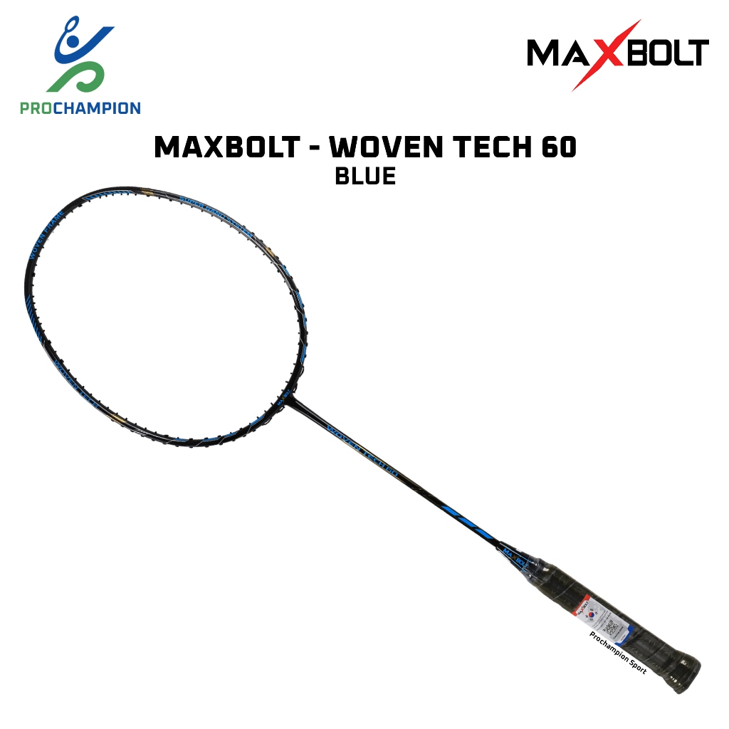 Jual Raket Badminton Original Maxbolt Woven Tech 60 WT60 WT 60 Blue ...
