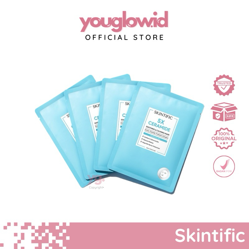 Jual SKINTIFIC 5X Ceramide Soothing Repairing Sheet Mask Masker Wajah ...