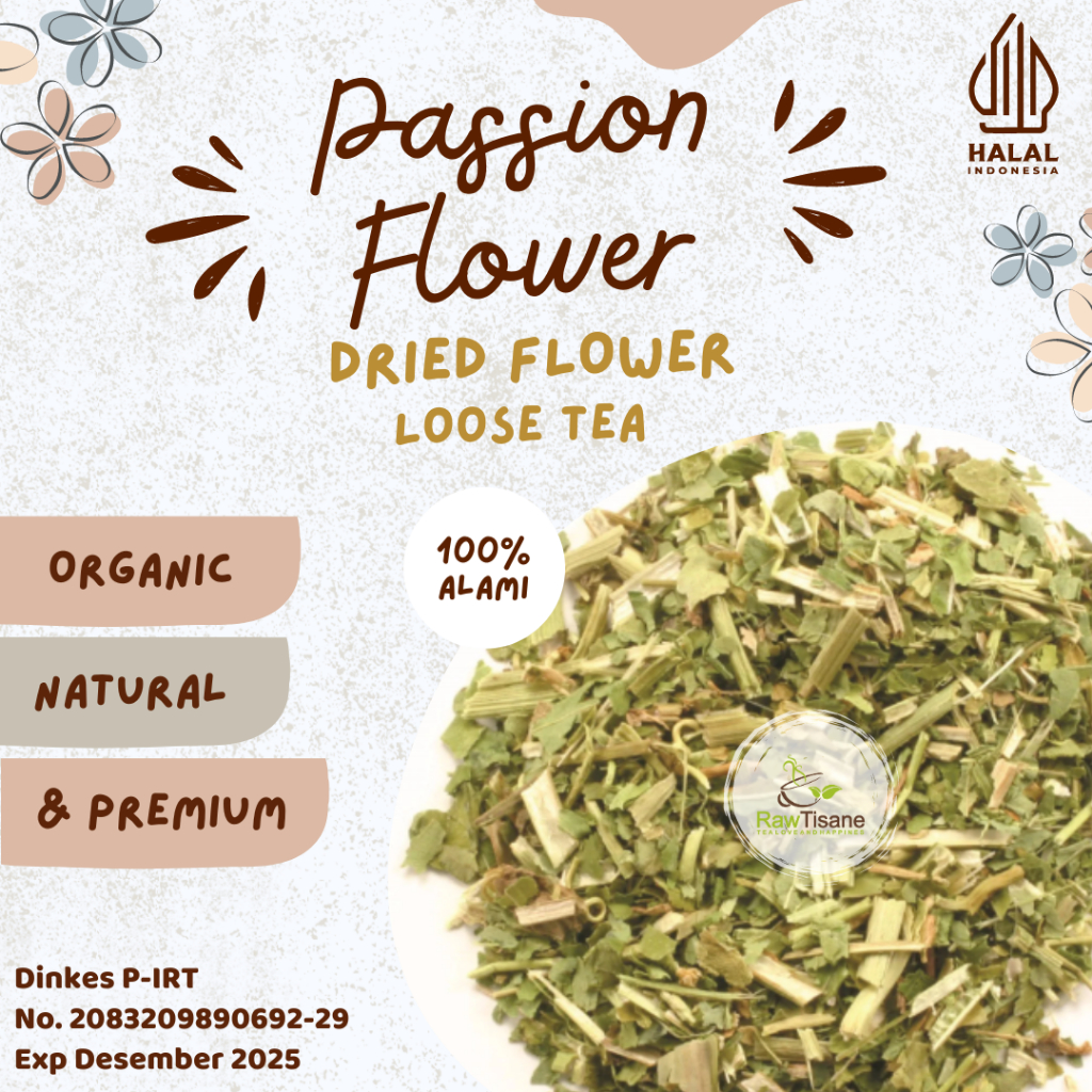 Jual RAW TISANE Dried Passion Flower Tea / Teh Bunga & Daun Markisa Isi ...