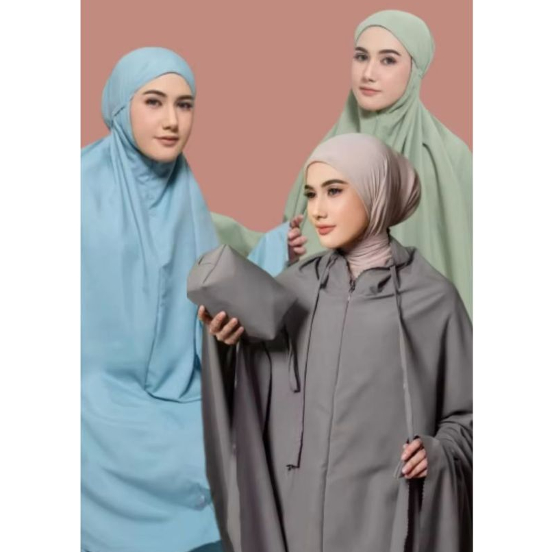 Jual Mukena Travel 2in1 ELRUMI Katun Mikro Premium | Shopee Indonesia