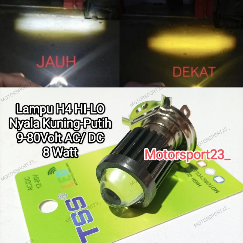 Jual LAMPU H4 DEPAN LAMPU UTAMA H4 TSS RACING MOTOR VIXION VERZA OLD CB150R KLX/LAMPU LED H4 ...