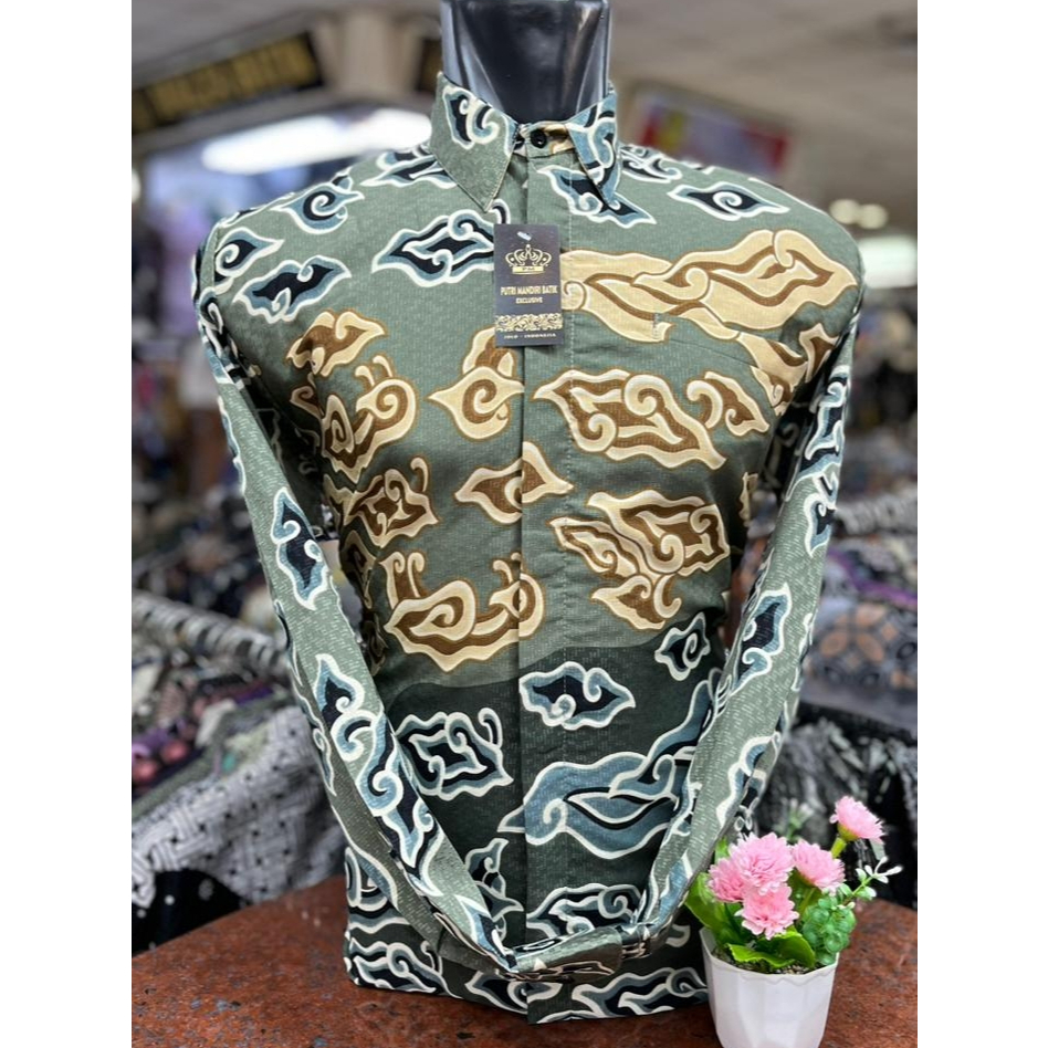 Jual AWAN GOLD Batik sage Tenun Serat Dobby Pria Premium Halus nyaman ...