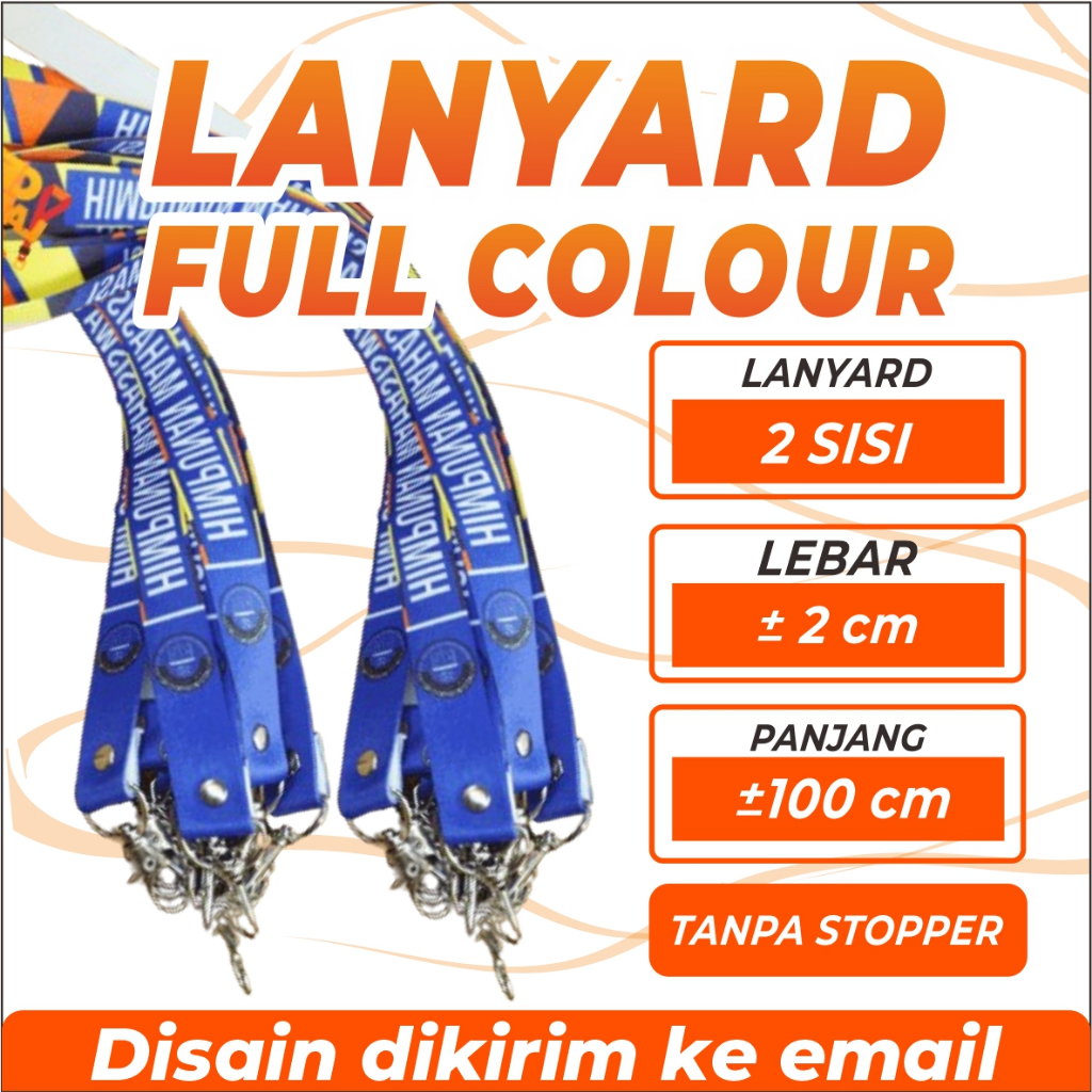 Jual Termurah Cetak custom ukuran 2 cm, Tanpa stopper, Tali ID Card ...