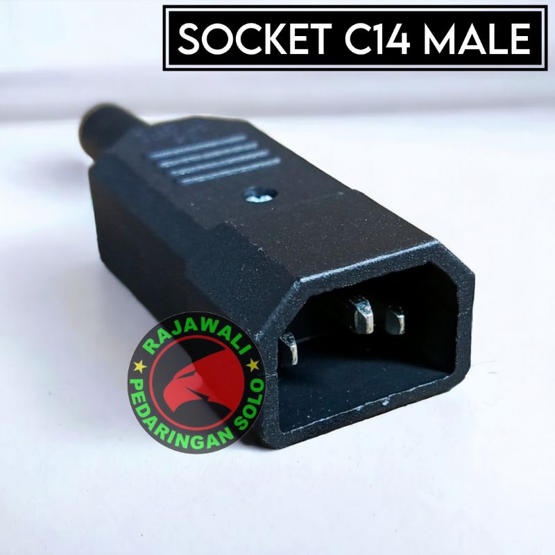 Jual SOKET AC CPU 220V 10A C13 C14 SOKET POWER KOMPUTER MALE FEMALE | Shopee Indonesia
