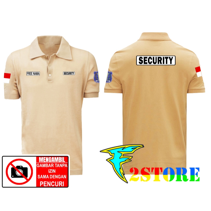 Jual Baju Kerah Model Polo SECURITY FREE NAMA DADA F2Astore | Shopee ...