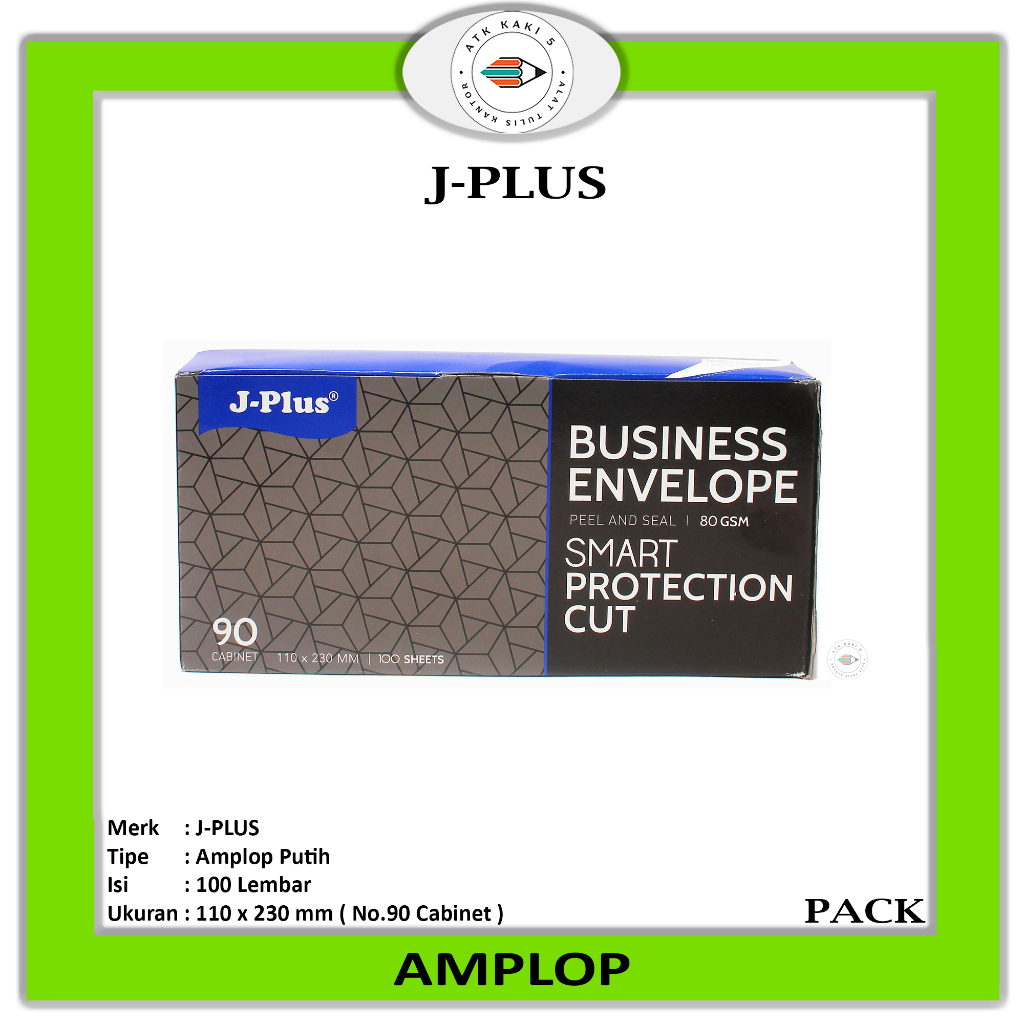 Jual Jplus - Amplop Putih Polos Seal Biru Merah No. 90 Cabinet - 10 ...