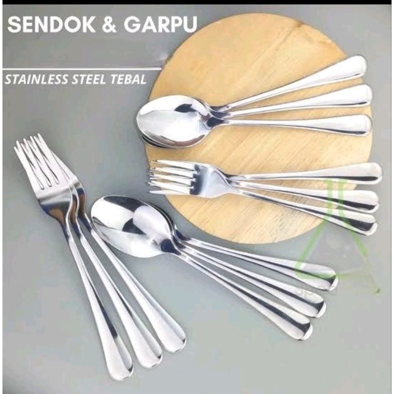 Jual 60 pcs [5 lusin] SENDOK / GARPU PREMIUM STAINLESS STEEL TEBAL ...