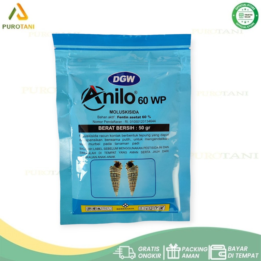 Jual Moluskisida Anilo 60 wp Obat keong Siput Fentin Asetat | Shopee ...