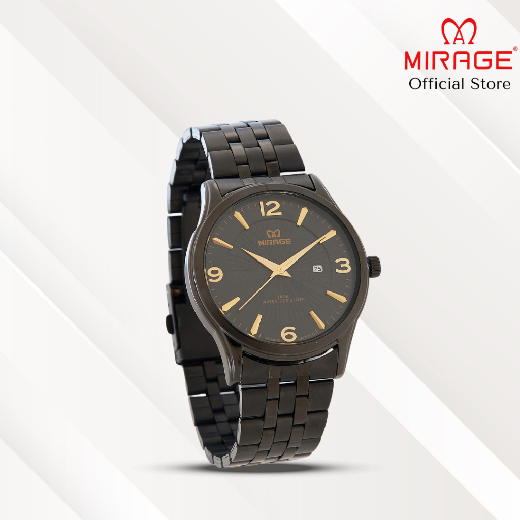 Jual Mirage Jam Tangan Pria Analog 8808 M Full Black Original Stainless ...