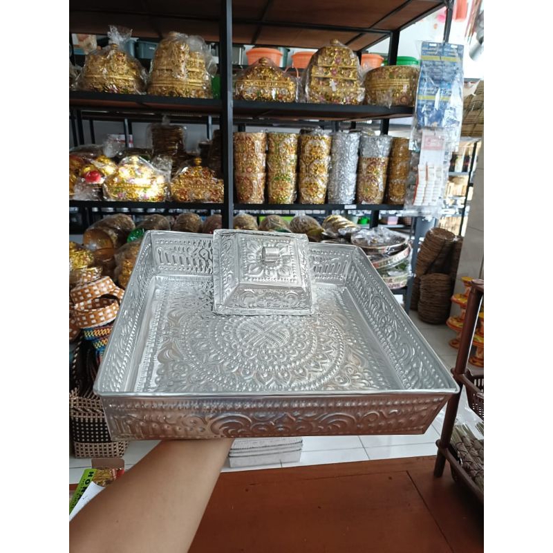 Jual Bokor pedelokan alumunium PREMIUM RAPI size 32cm | Shopee Indonesia