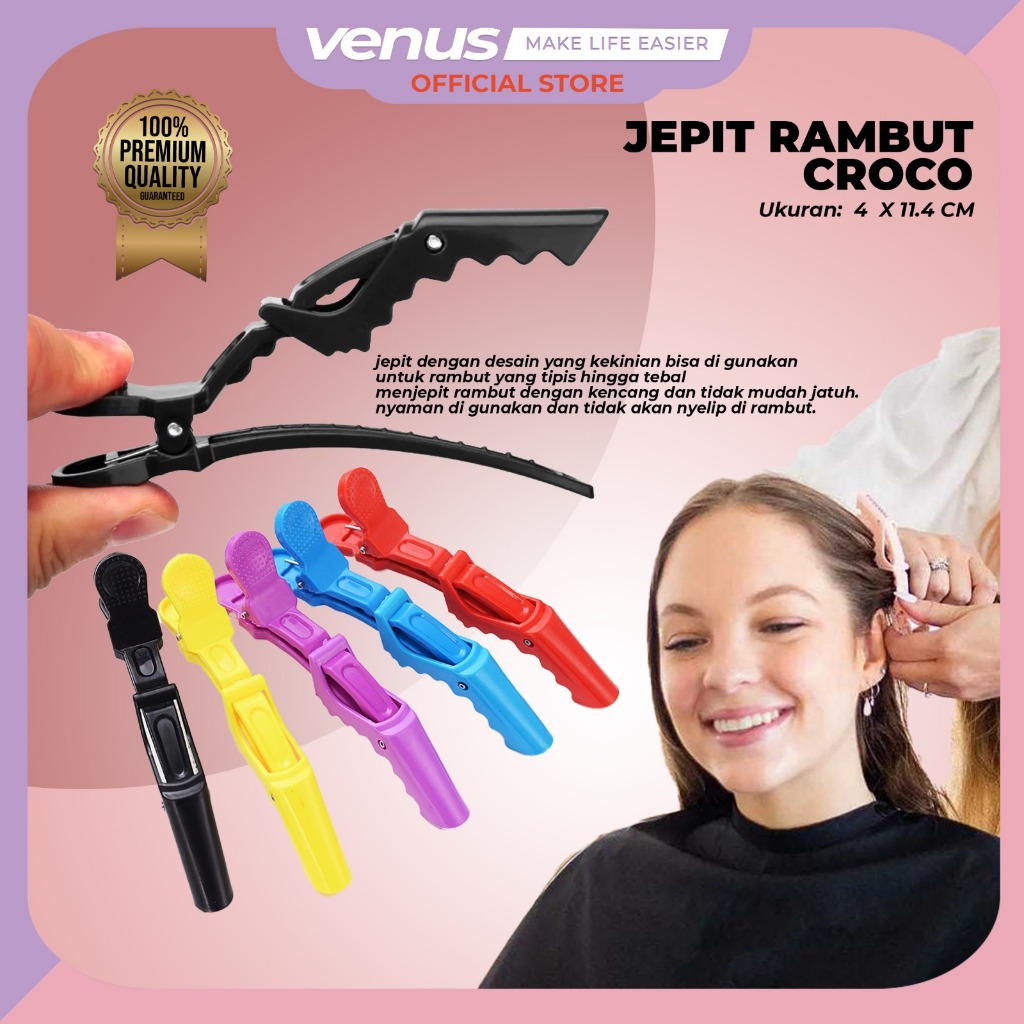 Jual VENUSJKT – Jepit Rambut Buaya Salon Profesional Jepitan Aligator ...