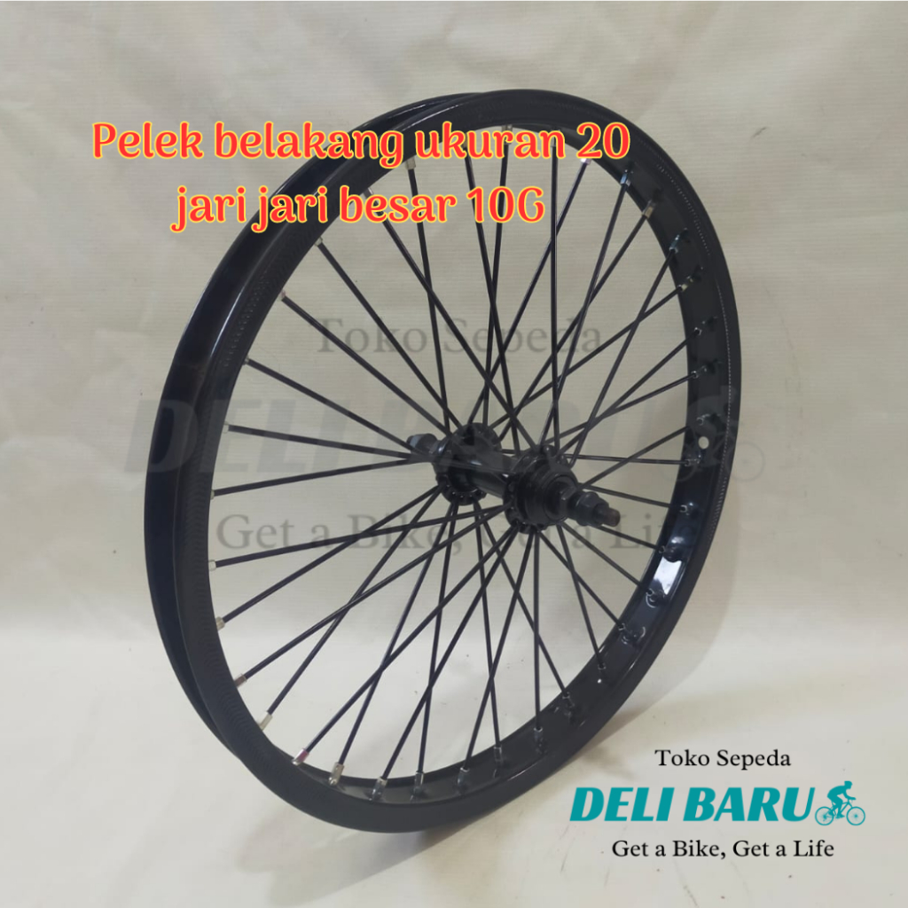 Jual Delibaru Pelek ukuran 20 siap stel BELAKANG saja Velg lebar besi ...