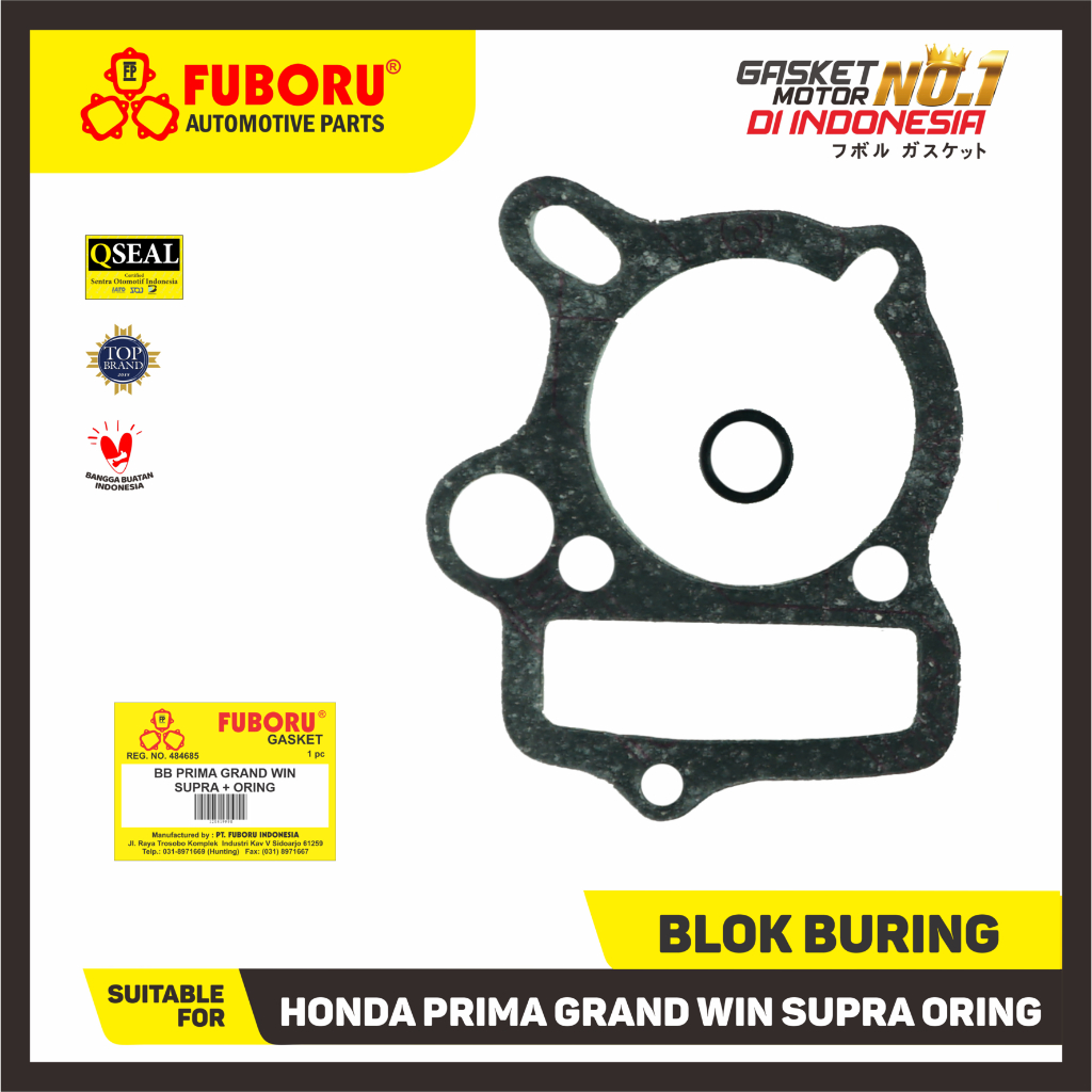 Jual PAKING BLOK BURING HONDA PRIMA / GRAND / WIN + ORING PERPAK GASKET BAWAH PAKING KAS ANTI ...