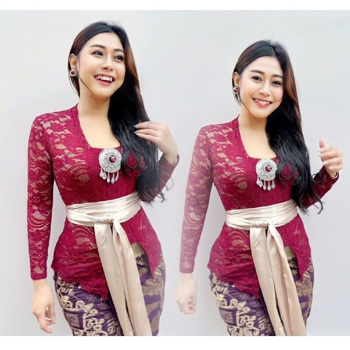 Jual Kutubaru Brukat Halus Kebaya Sofia Bed Kebaya Bali Wisuda Kampus ...