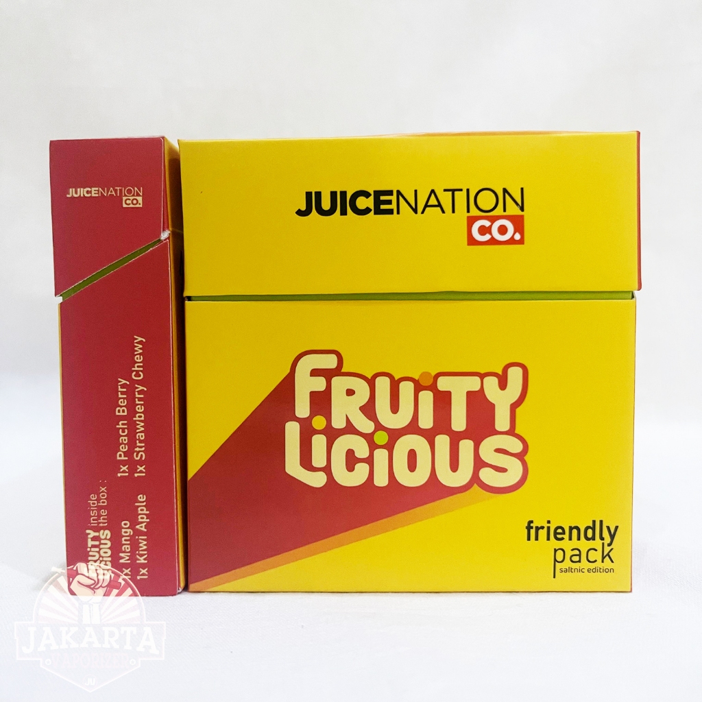 Jual [SALT] FRUITYLICIOUS FRIENDLY PACK 15ML X 4PCS 25MG BY JUICENATION ...