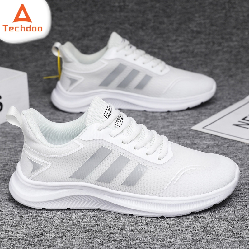 Jual Techdoo Sepatu Pria Kekinian Pria Casual Sneakers Olahraga Sepatu Sekolah Kerja Dewasa Anti ...