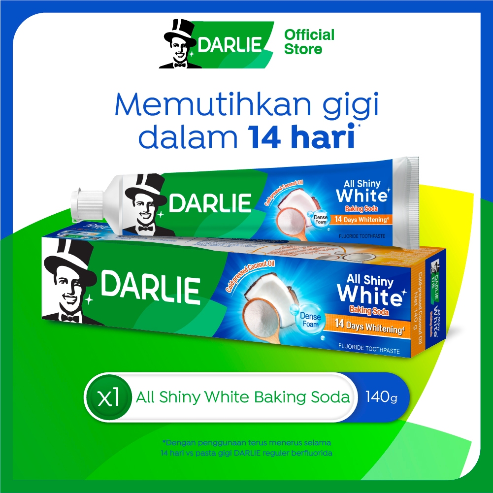 Jual DARLIE All Shiny White Foamy Baking Soda Pasta Gigi 140 gr - 1 Pcs ...