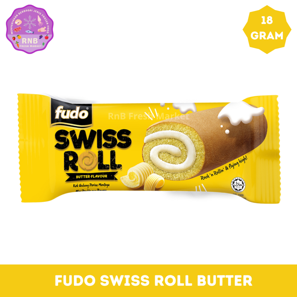 Jual Snack Fudo Swiss Roll Butter Flavour Netto 18 Gram | Shopee Indonesia