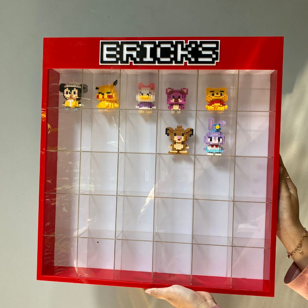 Jual RAK AKRILIK LEGO BRICK ISI 30 / RAK MAINAN FULL AKRILIK / RAK ...