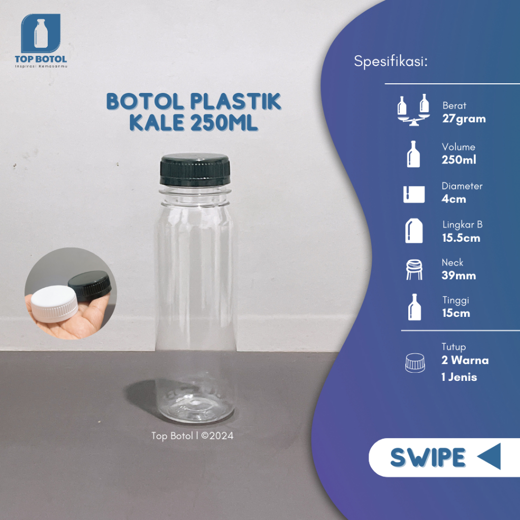Jual (Paket Isi 24pcs) BBotol Kale 250 ml / Botol Minuman / Botol Kopi / Botol Thai tea Botol ...