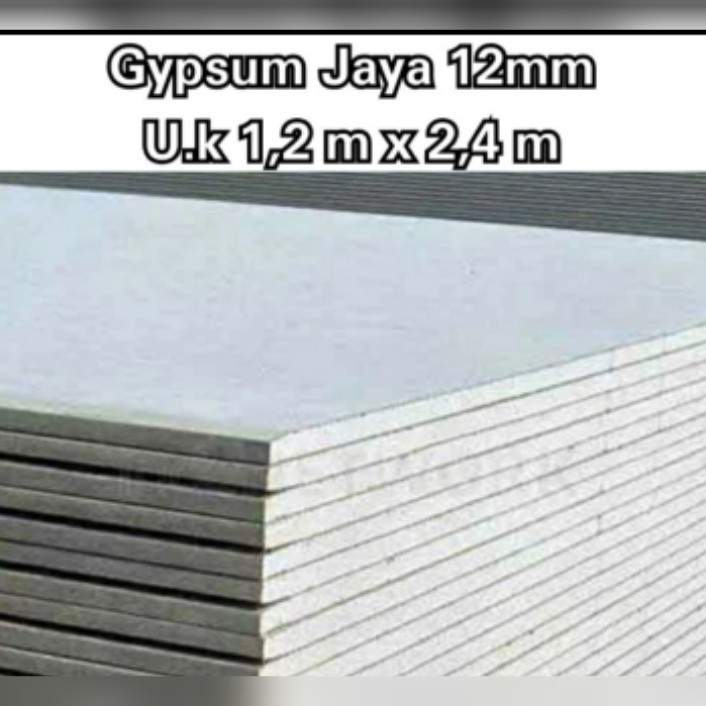Jual GIPSUM JAYA BOARD 12mm GYPSUM JAYABOARD/ GIPSUM JAYABOARD 12mm 1,2 ...