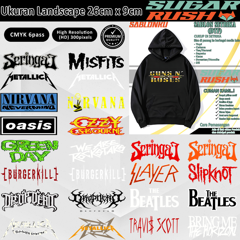 Jual Sablon DTF sablon setrika ukuran landscape 26x9 Part 2 sablon kaos ...