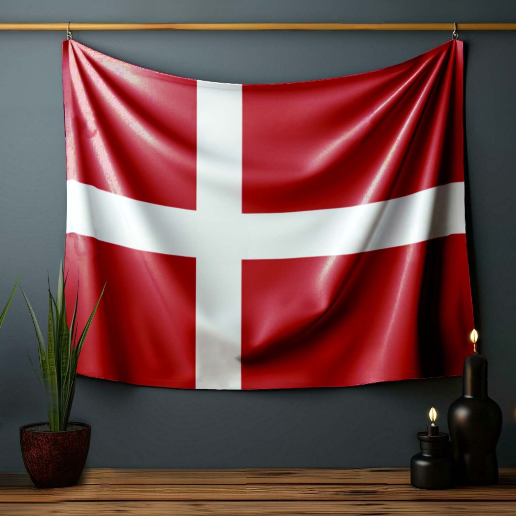 Jual Bendera Negara Denmark - Ukuran Kecil-Besar Bahan Satin Peles ...