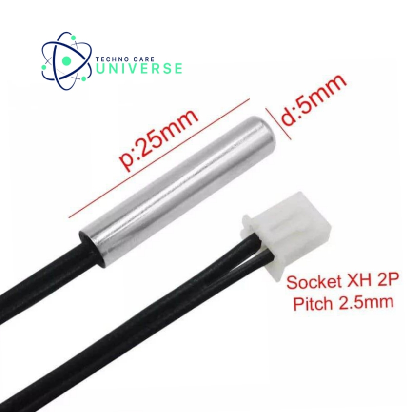 Jual NTC Thermistor 10K 1% 50Cm Temperature Sensor Waterproof Probe ...