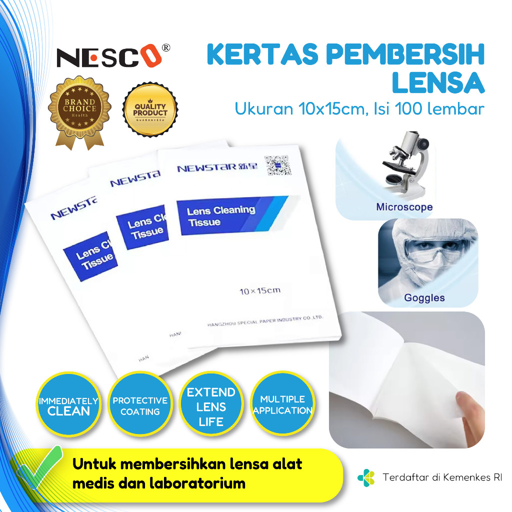 Jual Nesco Kertas Lensa/MEMBERSIHKAN LENSA ALAT2 MEDIS DAN LABORATORIUM ...