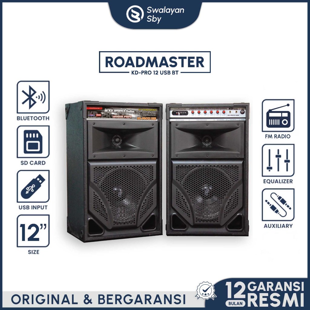 Jual KHUSUS JATIM!! SPEAKER AKTIF ROADMASTER KD PRO 12 BLUETOOTH GRATIS ...