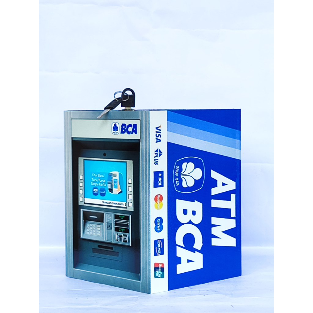 Jual Celengan ATM BCA Jumbo ukuran 15x15x20 Tabungan Uang Hiasan Rumah ...
