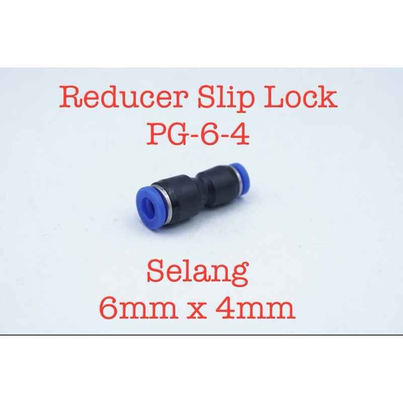 Jual PG6-4 Konektor Fitting Lurus Reducer Slip Lock Selang 6mm X 4mm Straight Reducer Connector ...