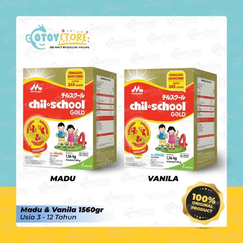 Jual Morinaga ChilSchool Gold Vanila 1560g Madu / Susu Anak Morinaga ...
